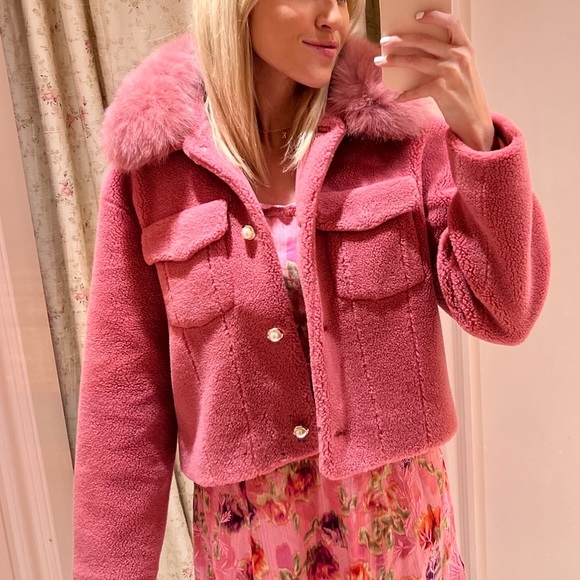 LoveShackFancy | Jackets & Coats | Loveshackfancy Pink Musica Jacket | Poshmark